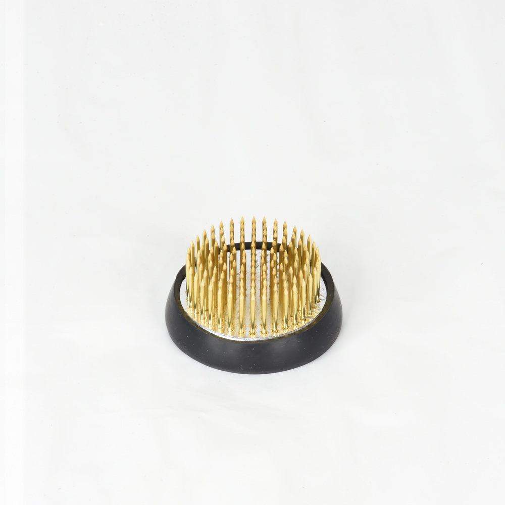 Ikebana Kenzan - 5cm Ø (Flower Frog). Solid Brass Pin and Lead Base ...