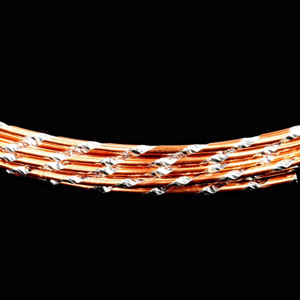 Aluminium Diamond Cut Wire - Orange Copper (2.0mm x 5m)