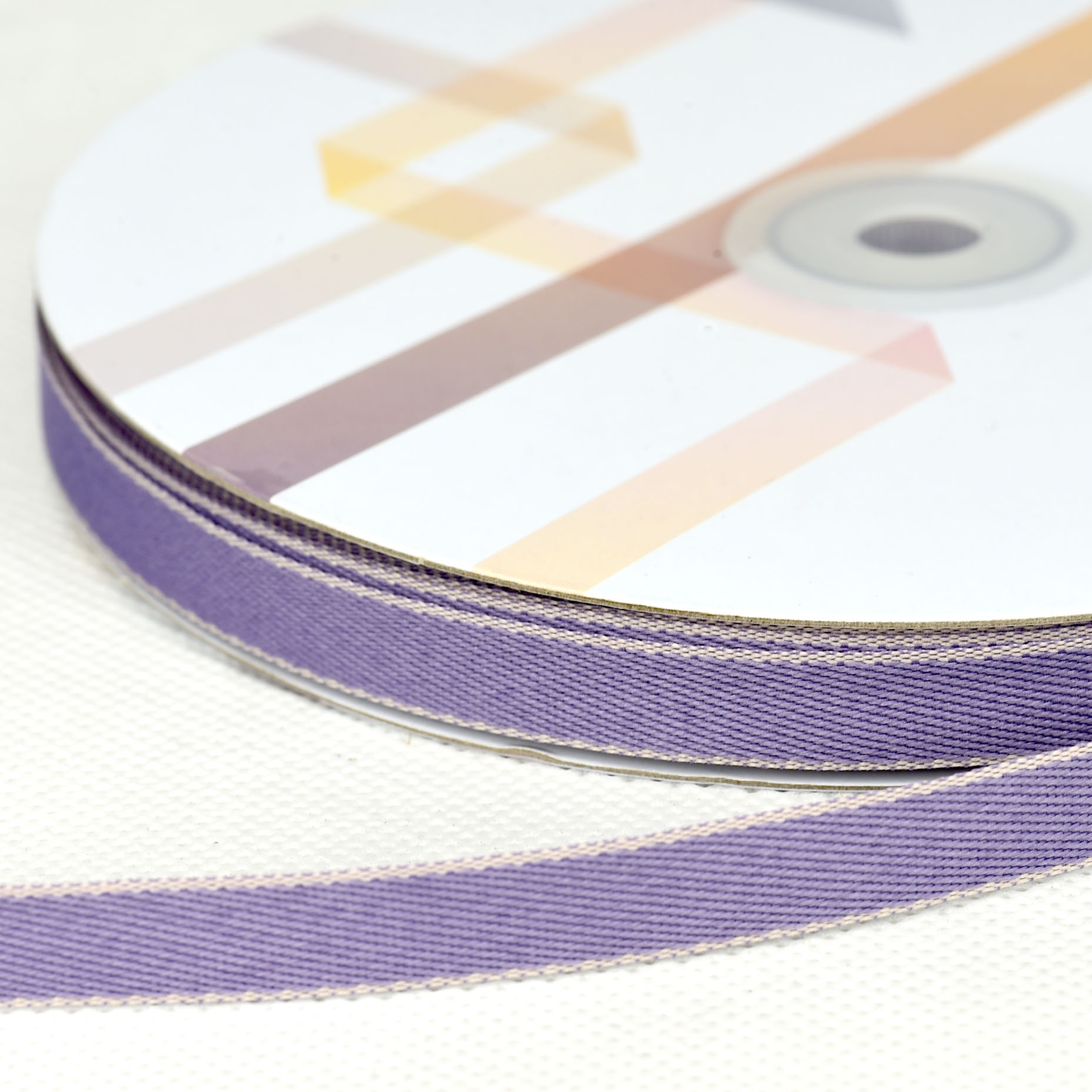 10mm Satin Line Ribbon - Lilac 50yds/roll