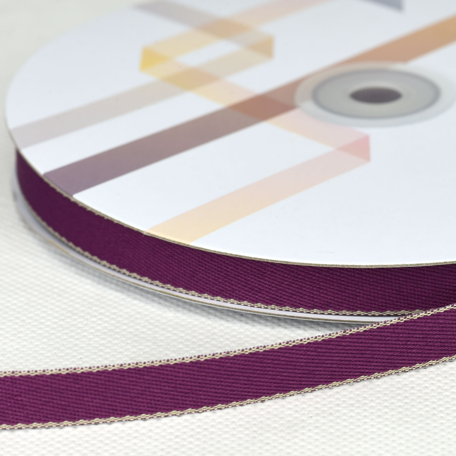 10mm Satin Line Ribbon - Purple 50yds/roll