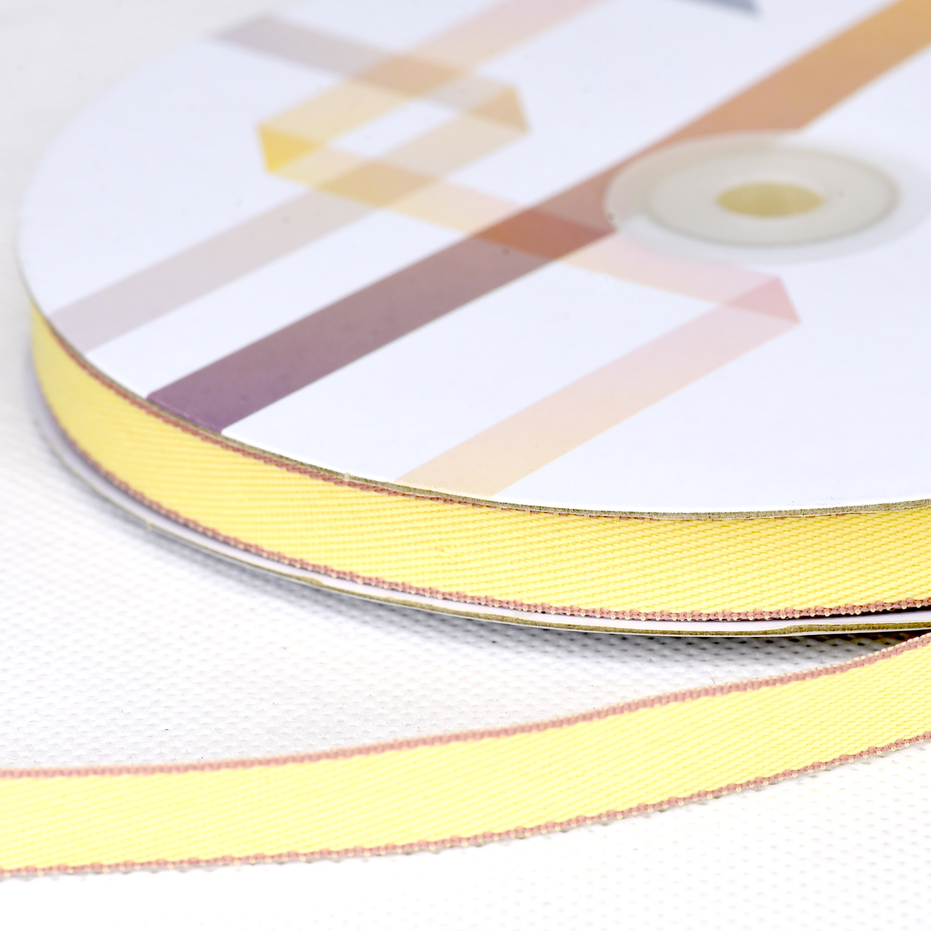 10mm Satin Line Ribbon - Beige 50yds/roll