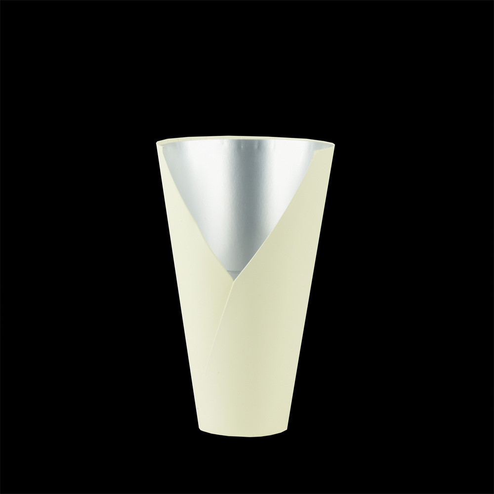Round Taperved Cone Box (S) Color: Cream. Size: Top 14øcmxBase 7øcm x ...