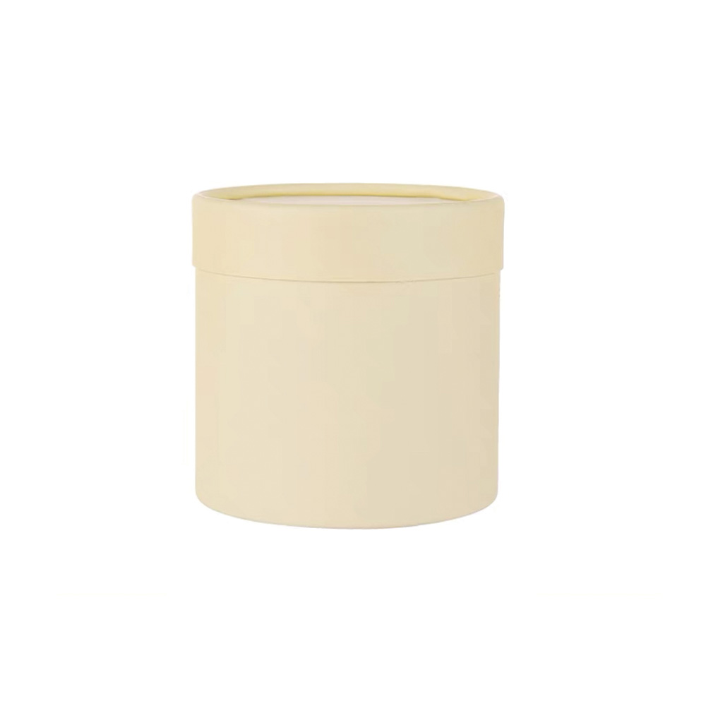 Round Cylinder Box. Color: Cream. Size: 12.5cmøX12.5cm Height.